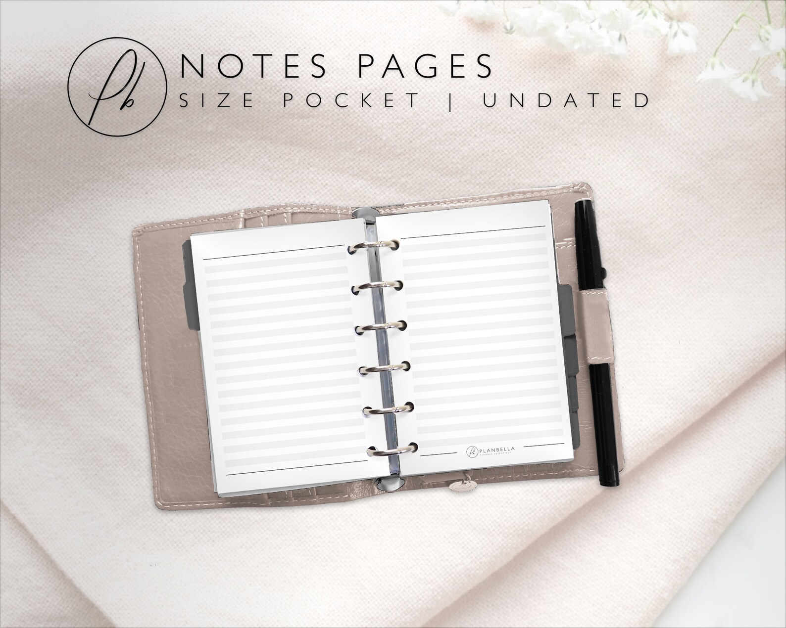 Pocket Notes Pages Lined Stiped | Printable Inserts | Filofax, Traveler ...