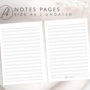 A5 Notes Pages Lined Stiped | Printable Inserts | Filofax, Traveler's ...