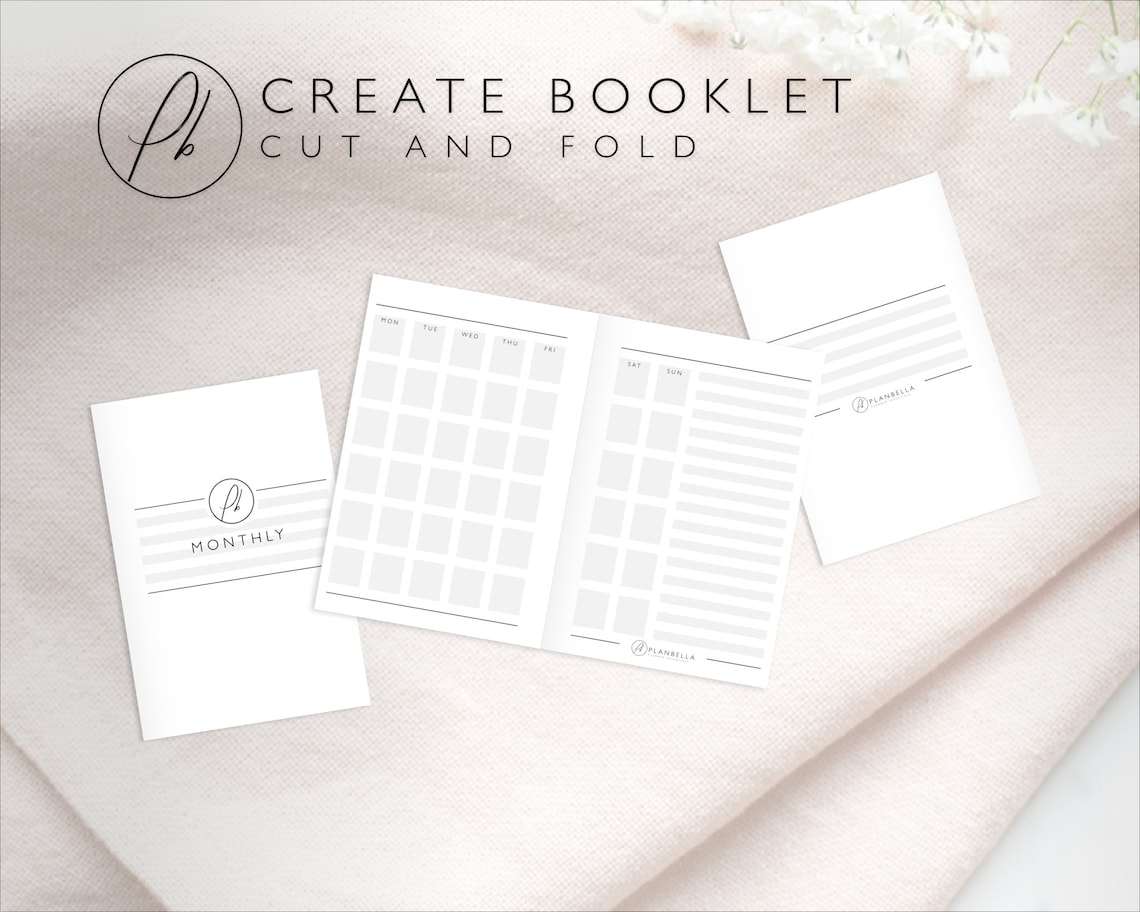 Pocket Monthly Planner Printable Inserts Traveler's - Etsy