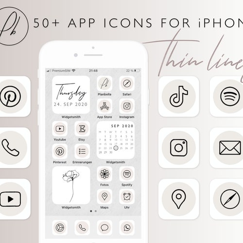 10000 Soft White Iphone IOS 14 App Icons Pack Icon - Etsy