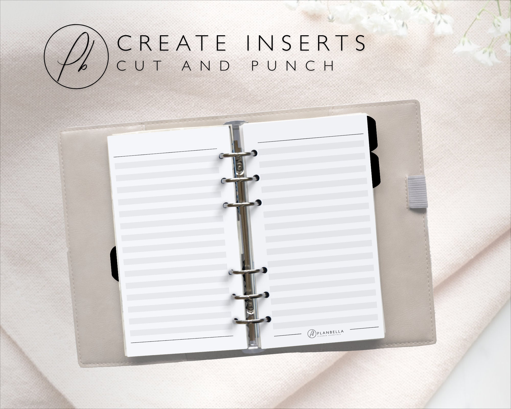 Personal Notes Pages Lined Stiped Printable Inserts | Etsy