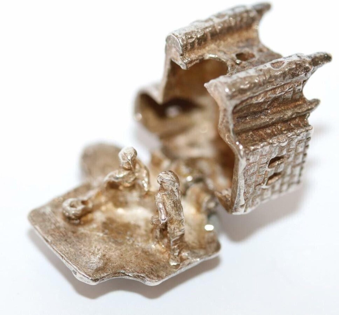 Rare Vintage Sterling Silver Cinderella Castle Opening to Princess ...