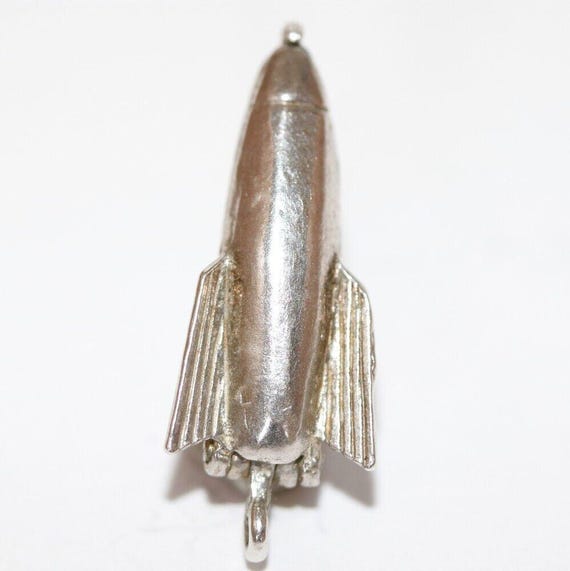 Rare Vintage Sterling Silver Rocket Ship Opening To A… - Gem