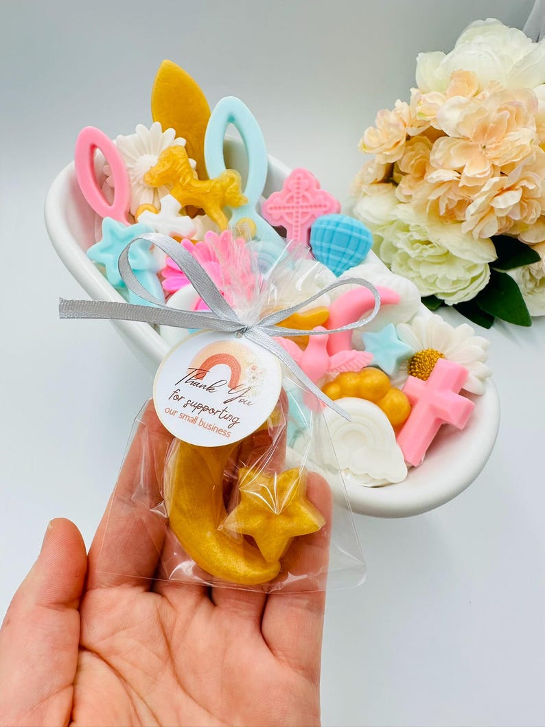 10pcs Baptism Soap Favors, Personalised Small Soaps, Wrapped First ...