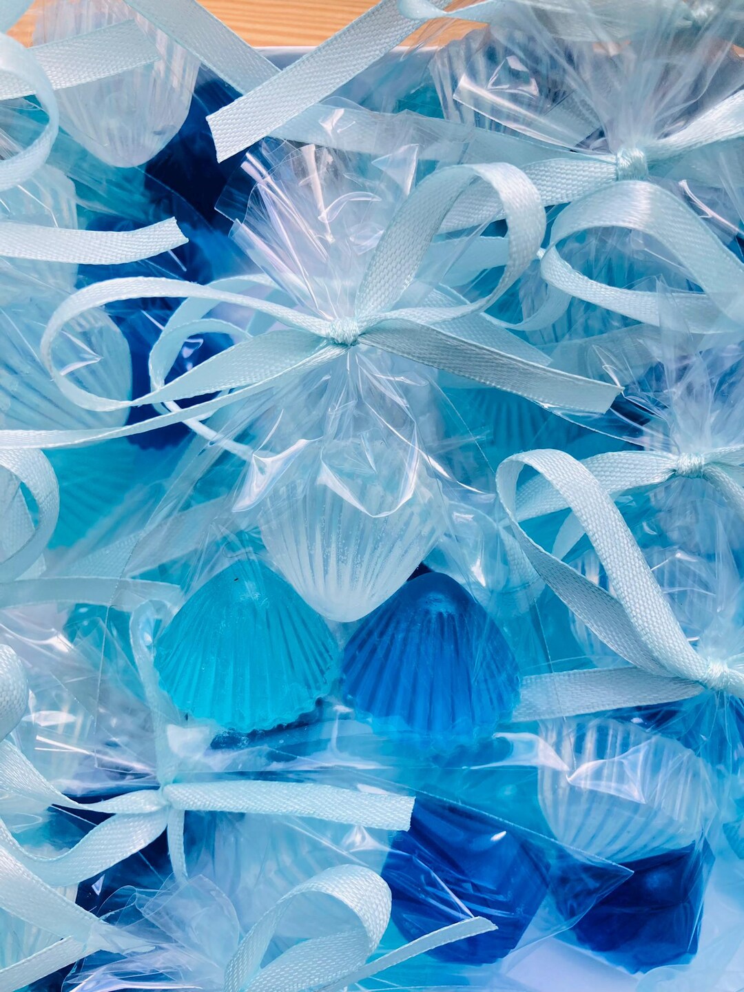 10bags Sea Shell Soap Favors for Beach & Navy Themed Events, Wrapped ...