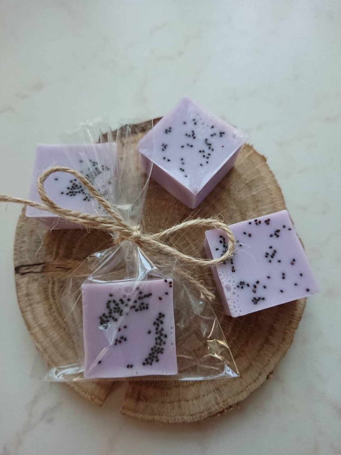 30pcs Lilac Soaps, Violet Mini Square Shape Soaps, Lavender Fragrance ...