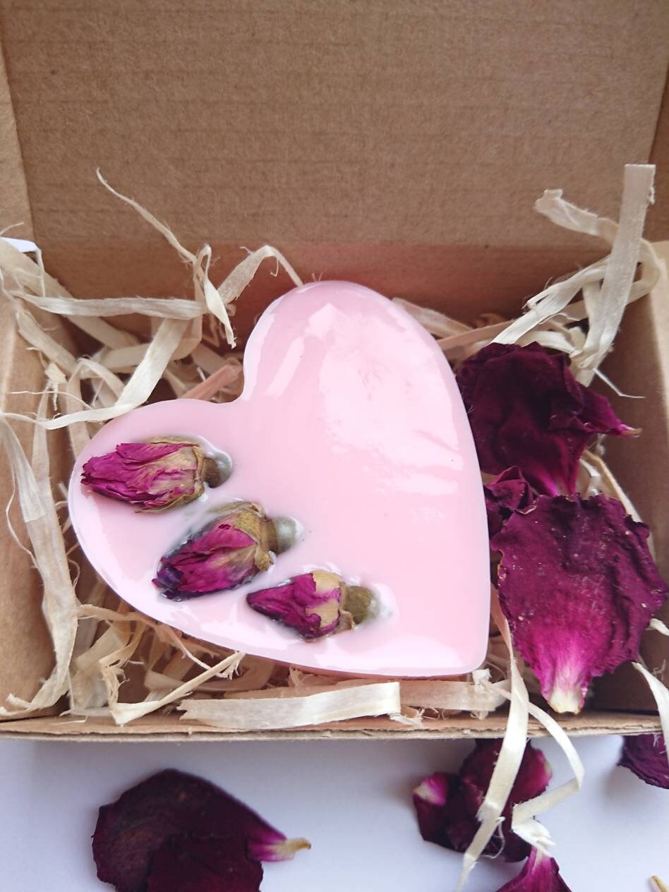 Rose Soap Gift Set Pink Heart Wedding Guest Soap Favors - Etsy