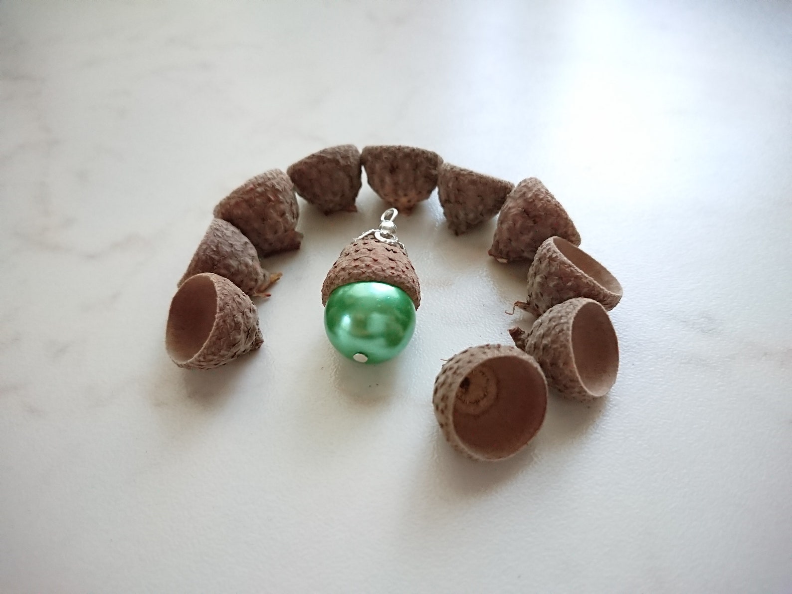 20pcs Medium Acorn Caps With Hole Natural Oak Hats Jewerly - Etsy UK