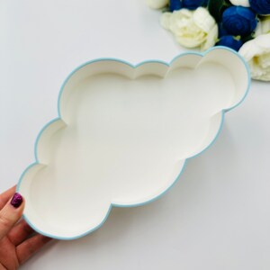 Fillable Cloud Shape Tray Baby Boy Shower Decorations on Cloud Nine ...