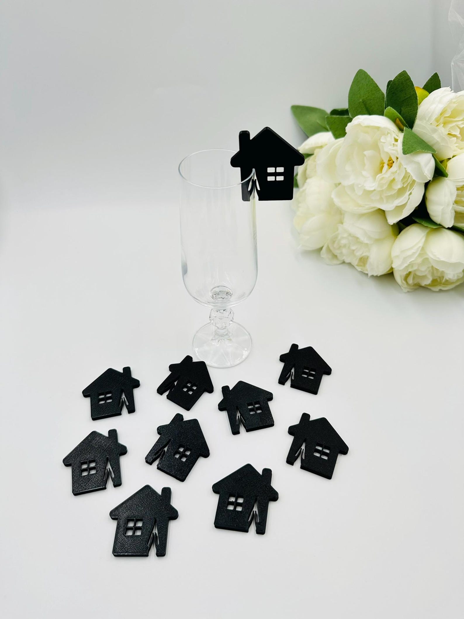 20pcs House Drink Markers Housewarming Party Decoration Home Shape ...