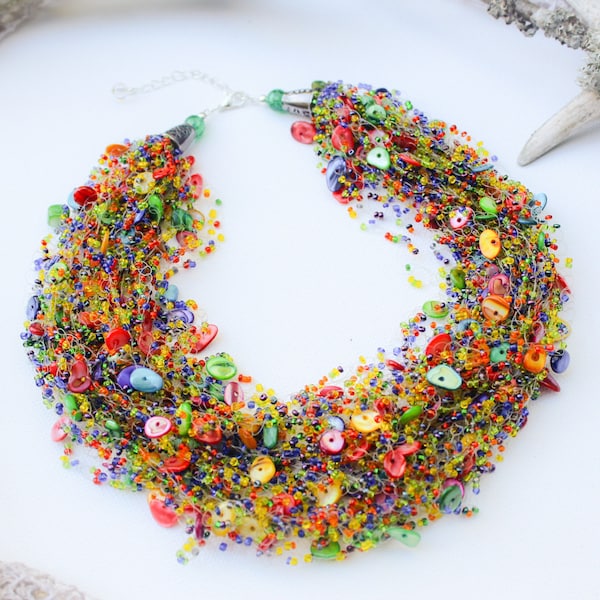 Colorful Necklace - Etsy