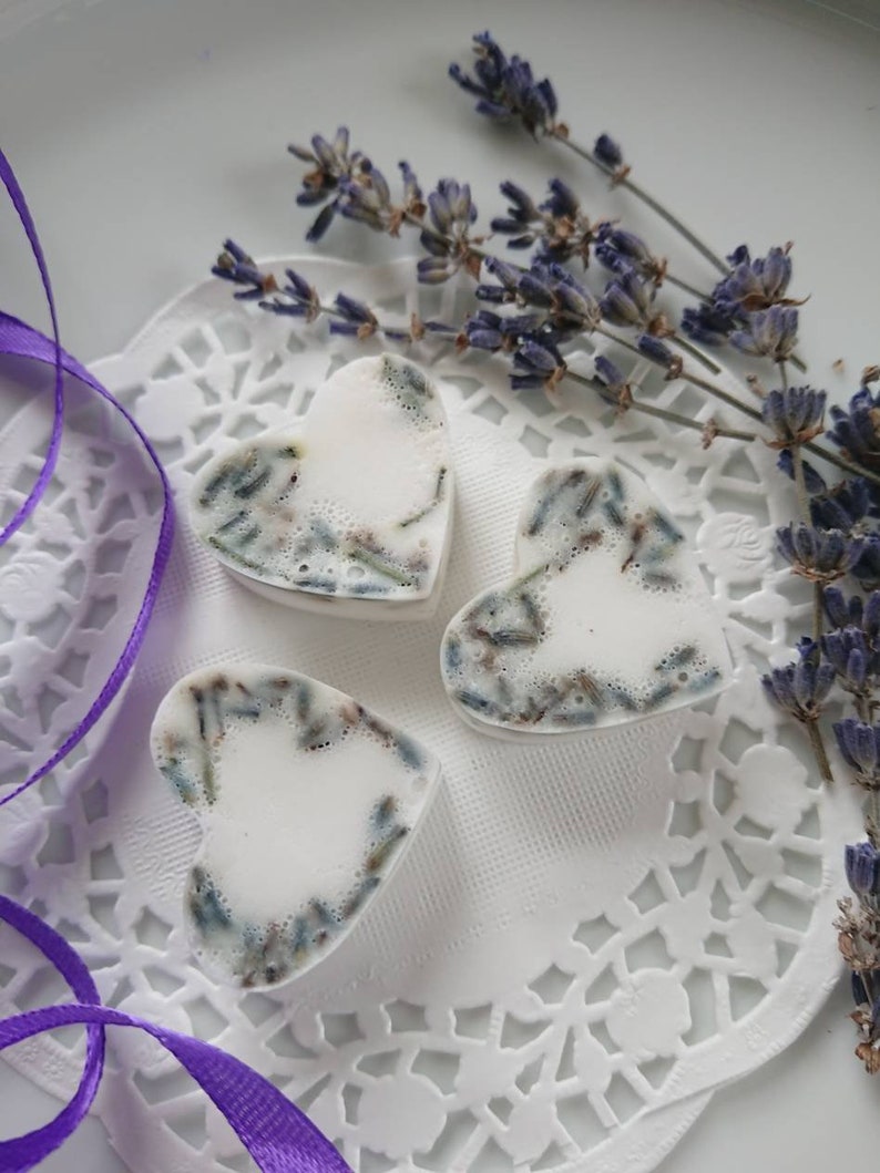 250 mini lavender fragrance soap White heart soap | Etsy