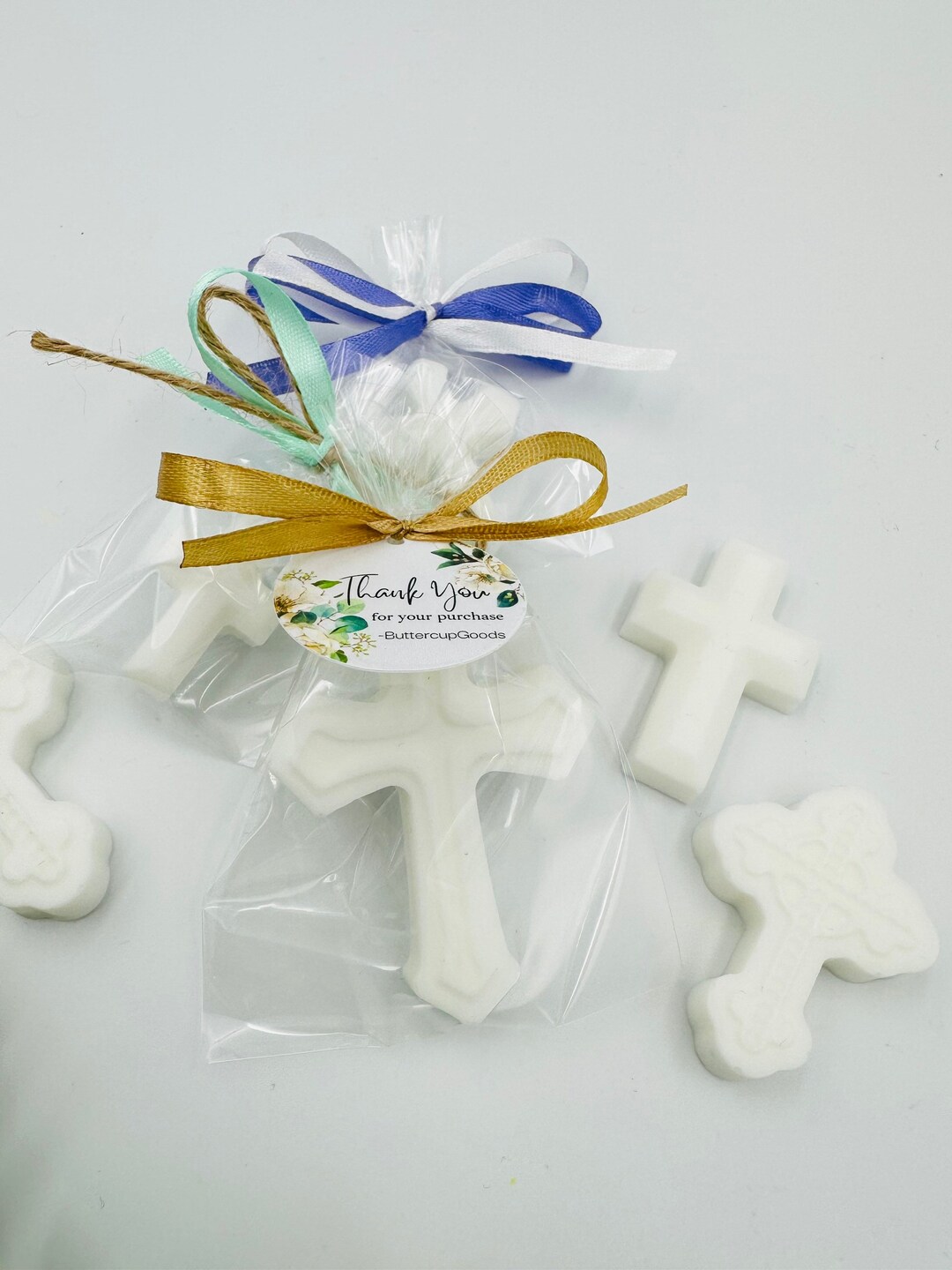 10pcs Christening Favors, Cross Soap Favors for Baptism, White First ...