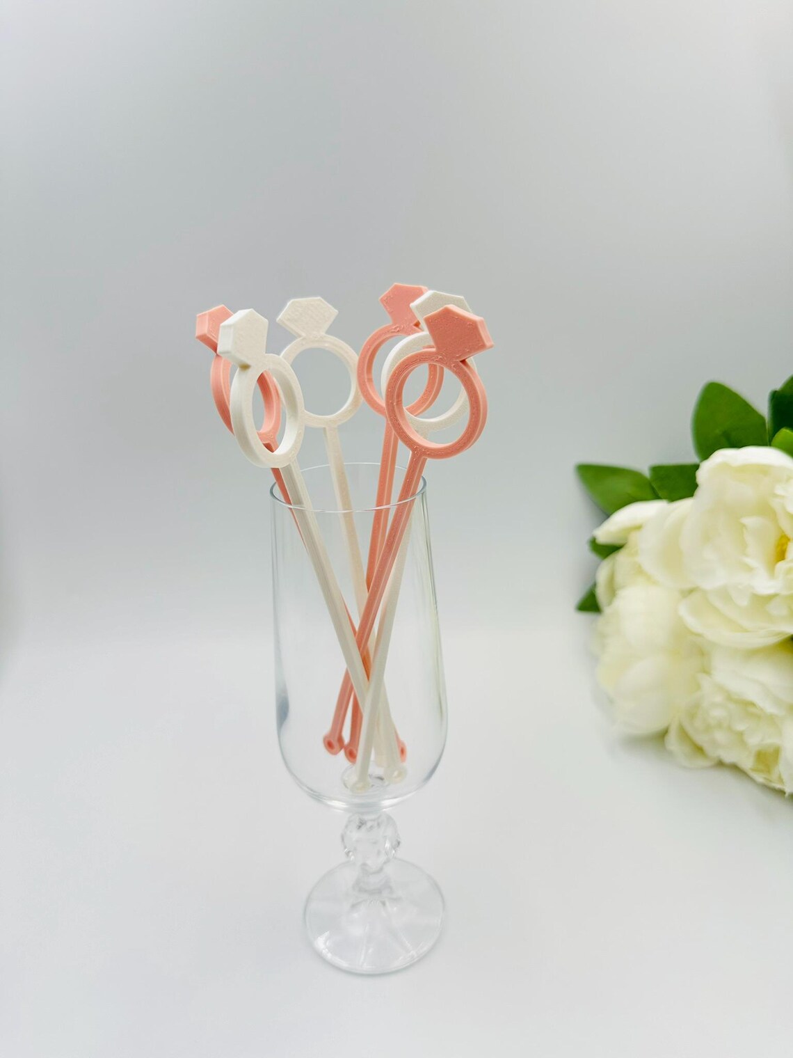 10pcs Ring Drink Stirrers Bridal Shower Cocktail Accessories Wedding ...