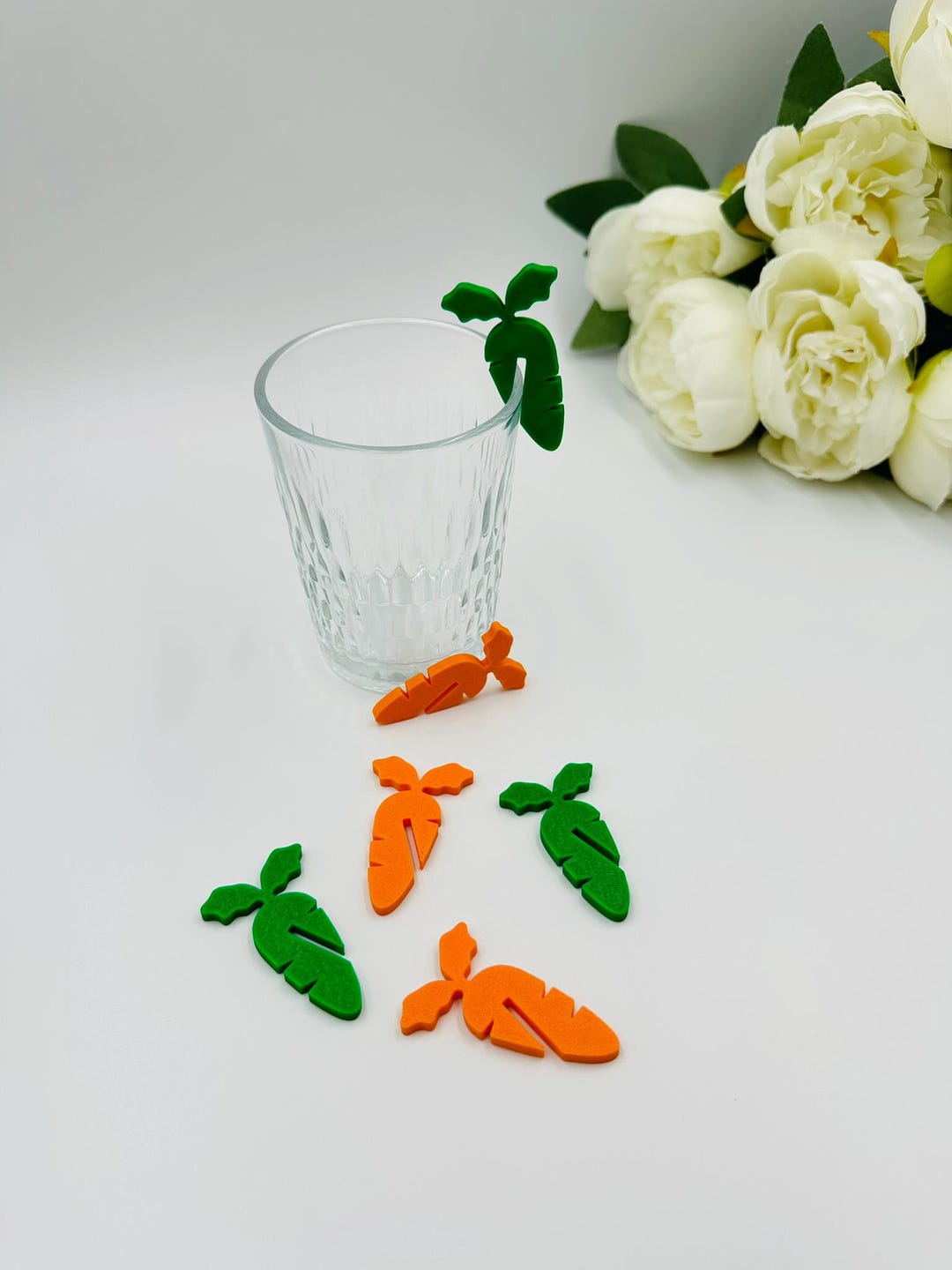 10pcs Carrot Drink Markers Rabbit Birthday Party Guest Glass Toppers ...