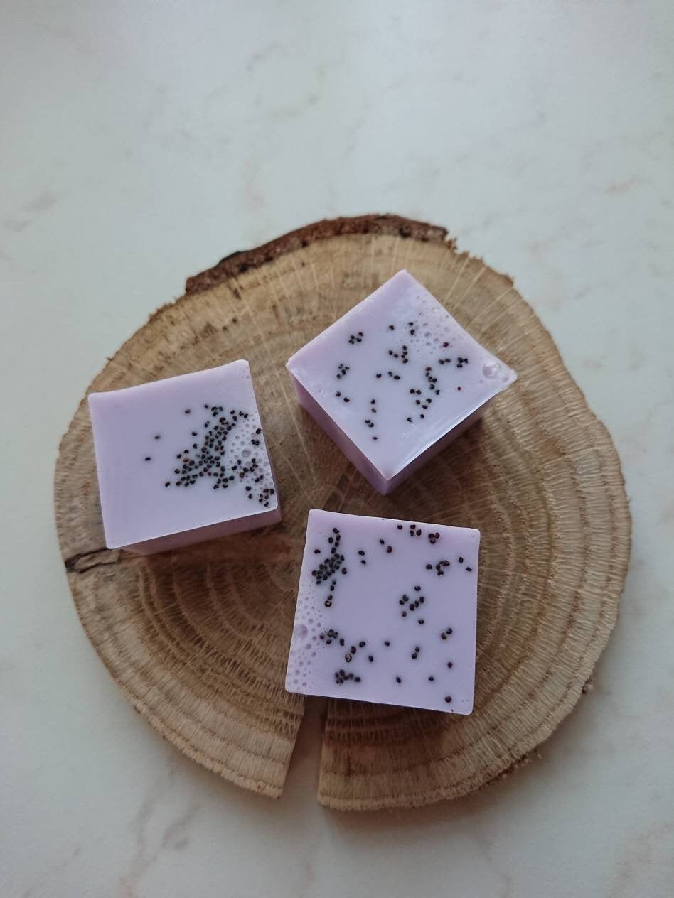 30pcs Lilac Soaps, Violet Mini Square Shape Soaps, Lavender Fragrance ...