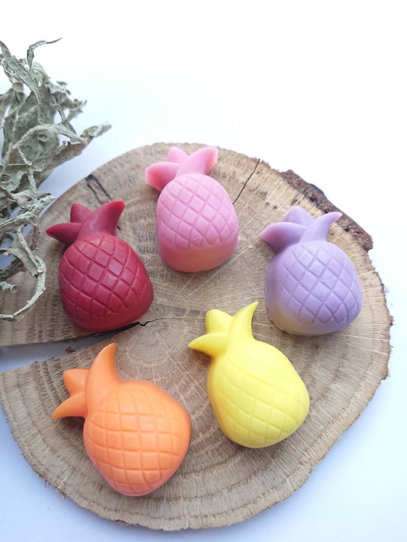 10pcs Yellow Pineapple Soaps, Tropical Wedding Favors, Hawaii Party ...