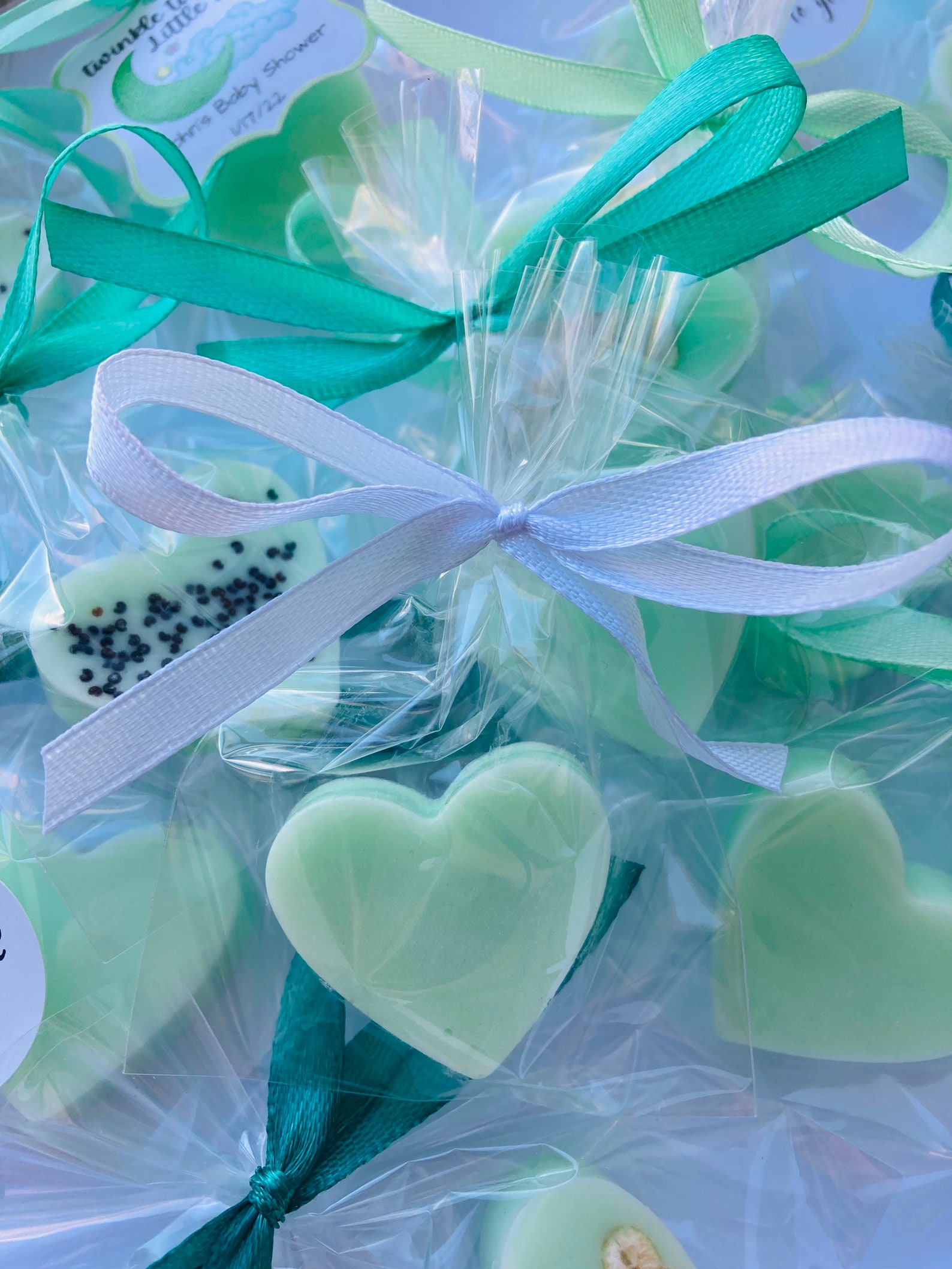 50pcs Mini Sage Green Soap Favors Light Green Heart Soap - Etsy