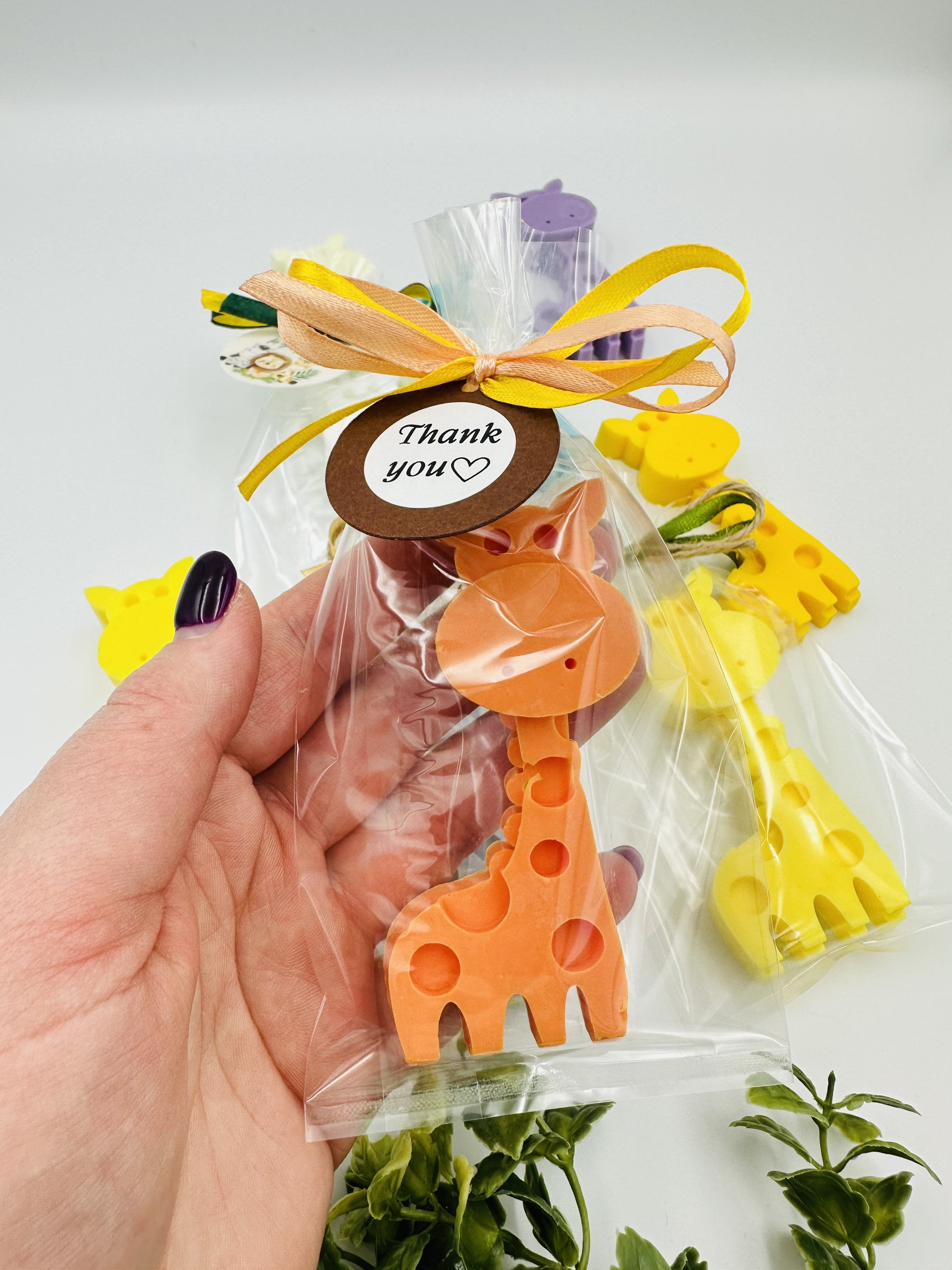 20pcs Giraffe Soap Favors, Safari Themed Birthday Party Decorations ...