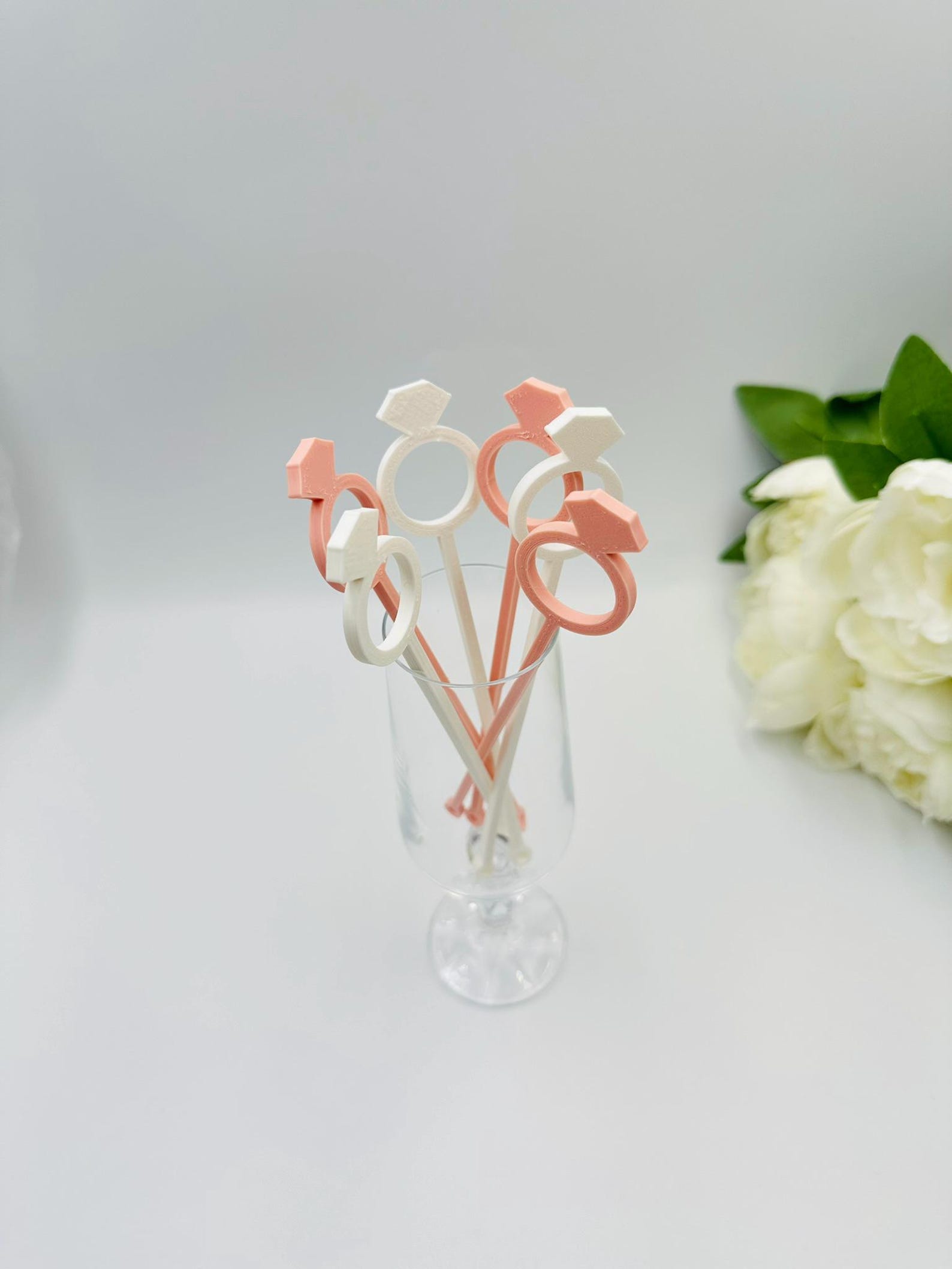 10pcs Ring Drink Stirrers Bridal Shower Cocktail Accessories Wedding ...