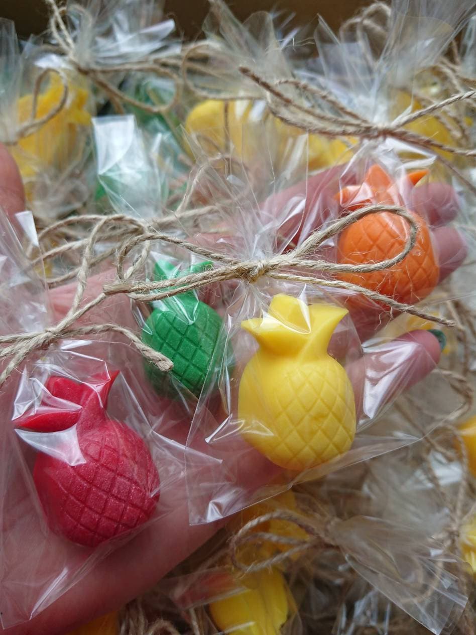 10pcs Yellow Pineapple Soaps, Tropical Wedding Favors, Hawaii Party ...