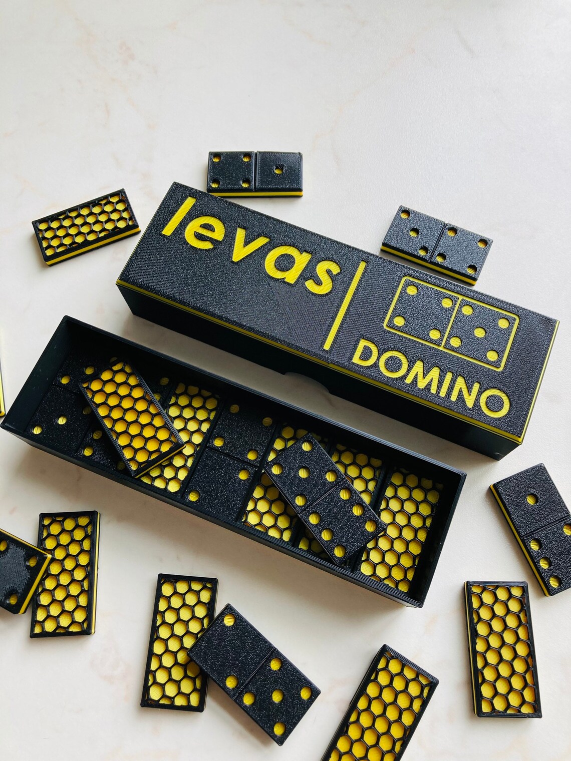 Custom Domino Set With Box 28 Dominoes Pcs Set Gift for - Etsy