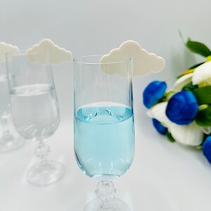 20pcs Cloud Glass Markers Cloud Party Drink Tags for Guests Cloud Shape ...