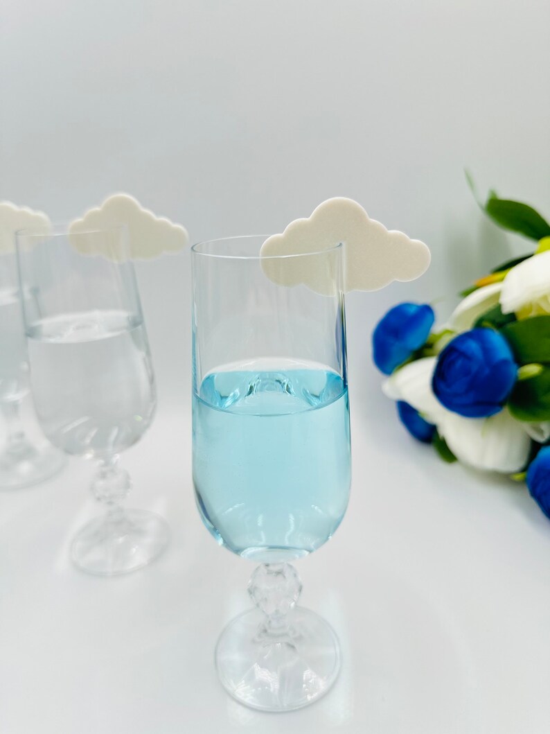 30pcs Cloud Glass Markers Cloud Party Drink Tags for Guests Cloud Shape ...