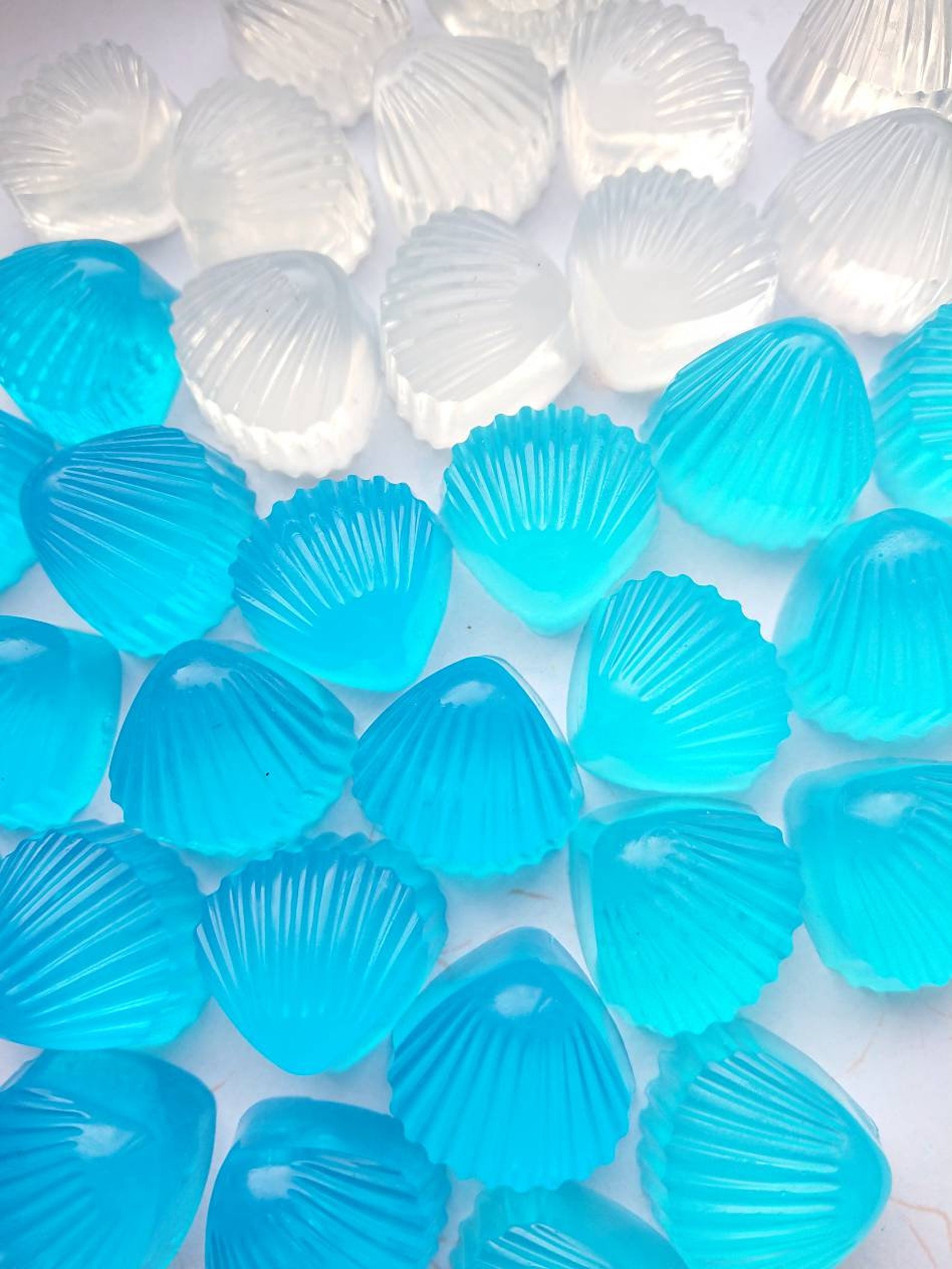 30pcs/10sets Sea Shell Soap, Blue Beach Wedding Favors, Sea Shells ...