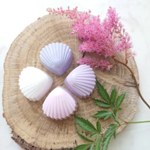 15sets Seashell Mini Lavender Soaps, Purple Beach Wedding Favors, Sea ...
