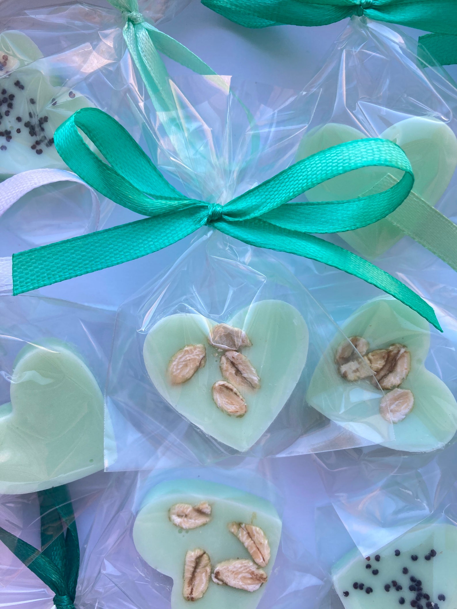 50pcs Mini Sage Green Soap Favors Light Green Heart Soap - Etsy