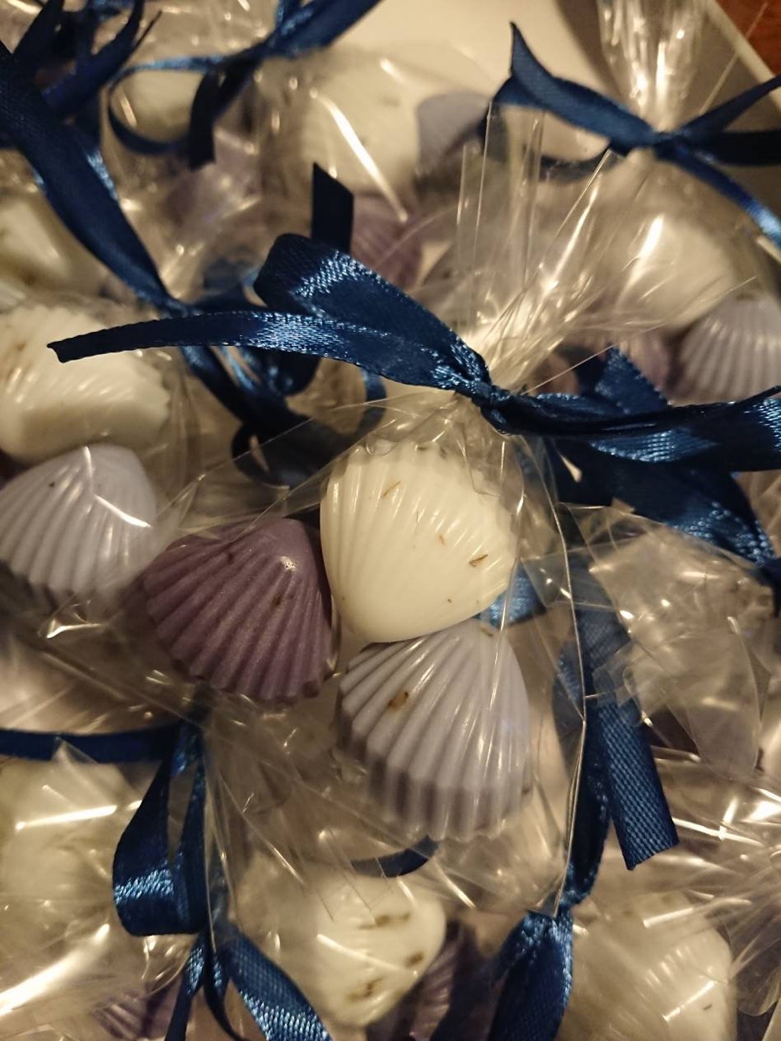 15sets Seashell Mini Lavender Soaps, Purple Beach Wedding Favors, Sea ...