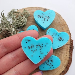 50pcs Mini Turquoise Soaps, Heart Shape Soap Wedding/bridal Shower ...