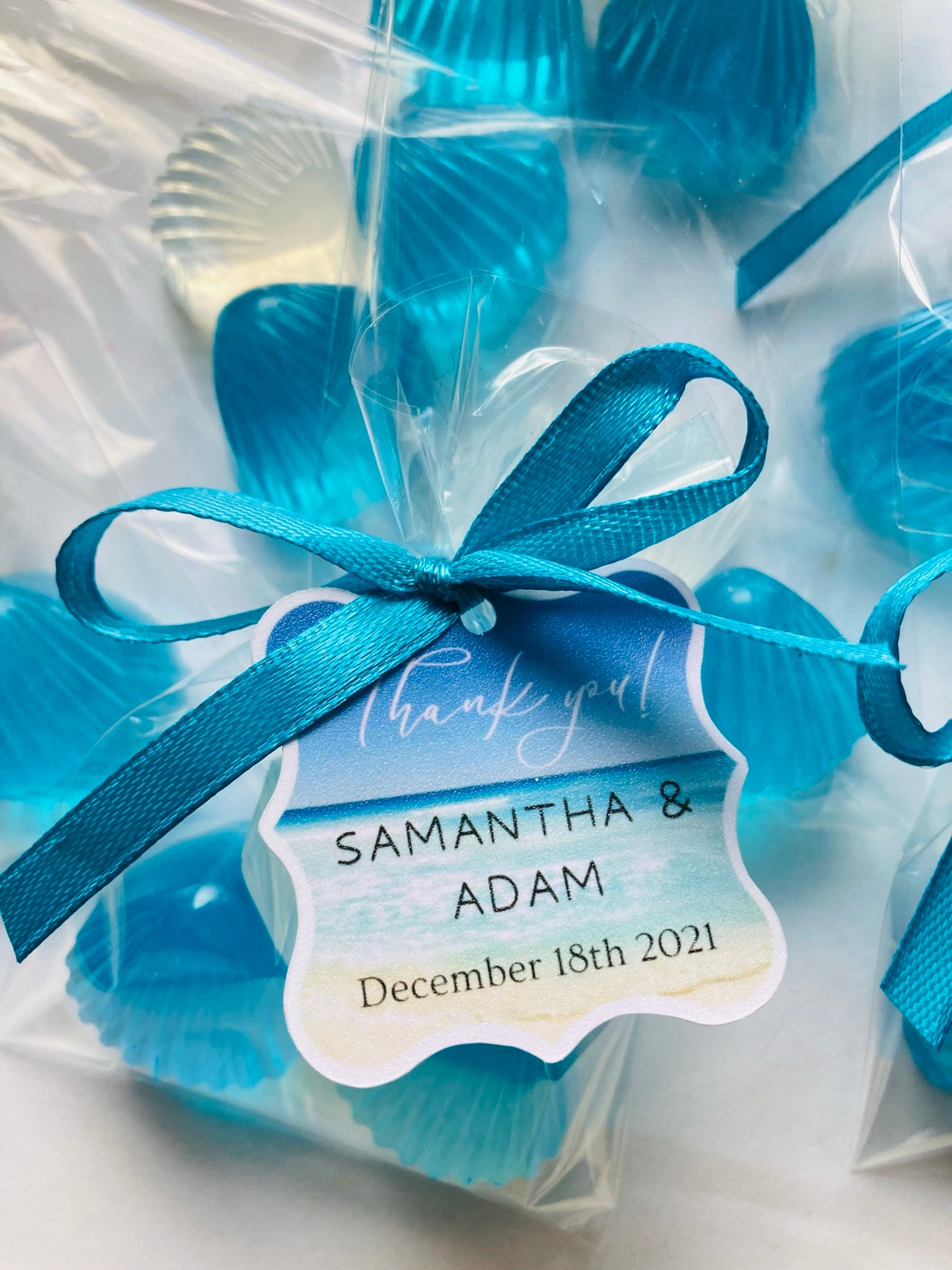 30pcs/10sets Sea Shell Soap, Blue Beach Wedding Favors, Sea Shells ...