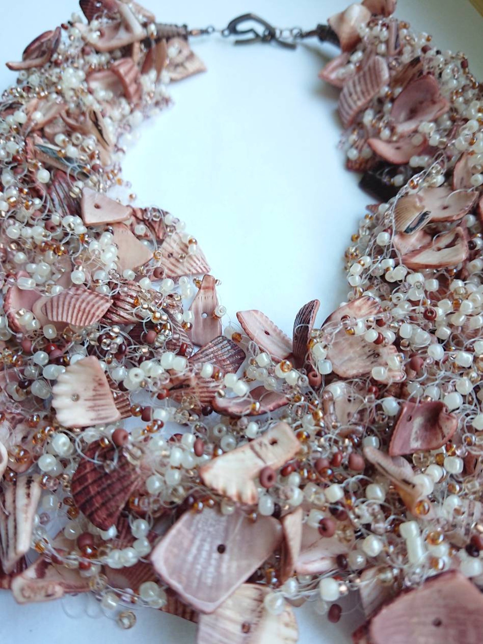 White shells jewelry set Beach wedding jewelry Mermaid | Etsy