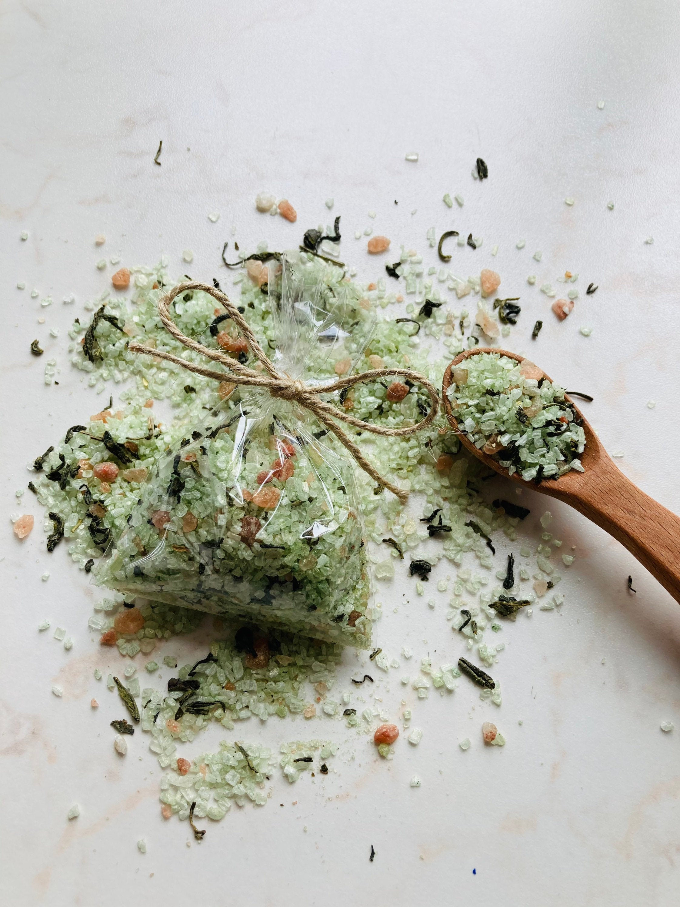 30pcs green tea/eucalyptus bath salt favor bags Wedding | Etsy