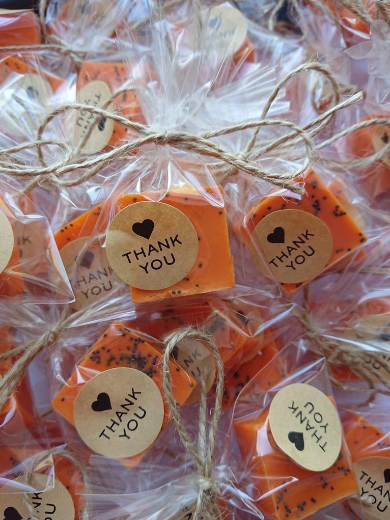 10pcs Mini Orange Soaps, Square Shape Soaps, Orange Wedding/bridal ...