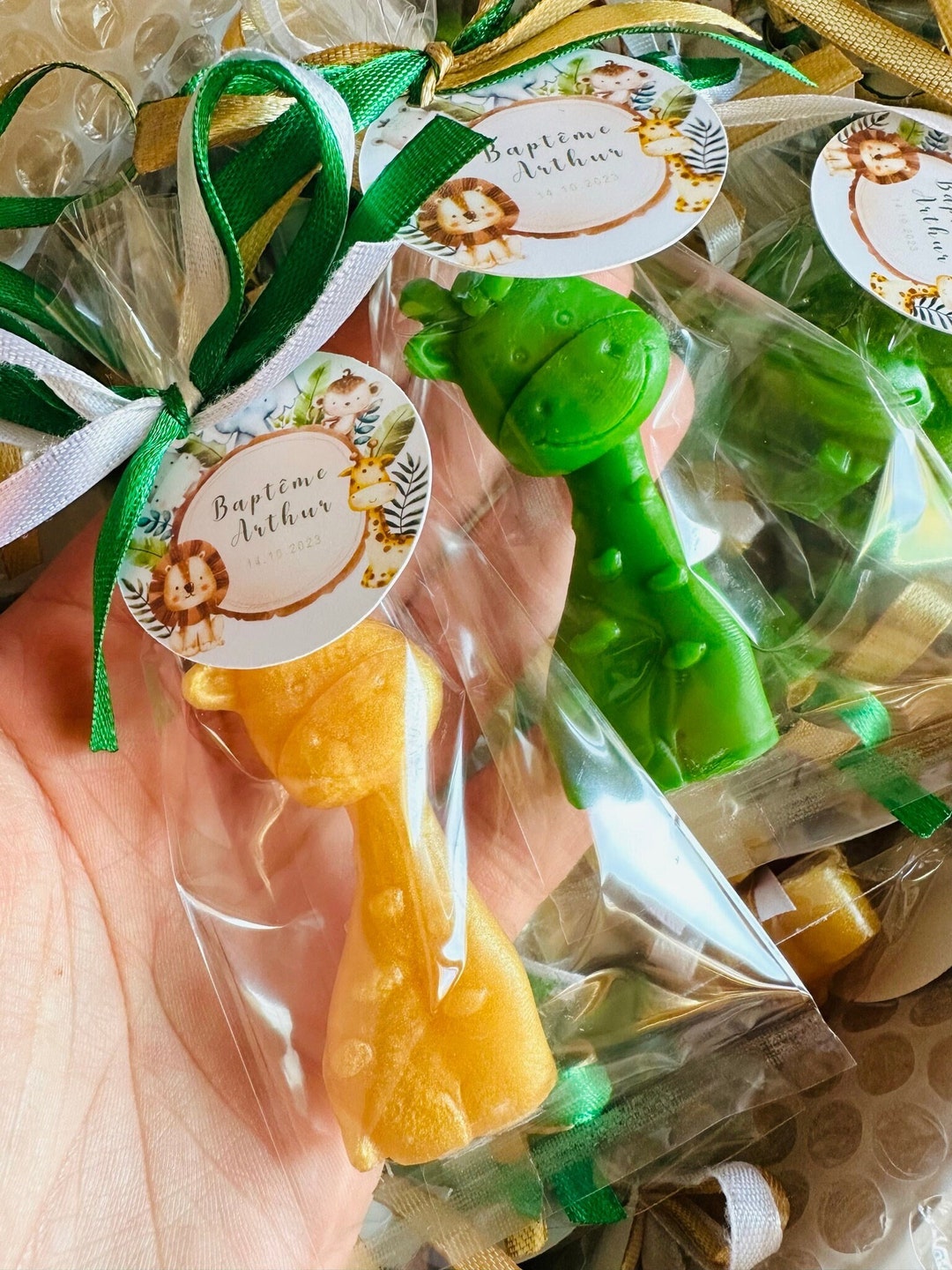 10pcs Giraffe Soap Favors, Safari Animals First Birthday Party Favors ...