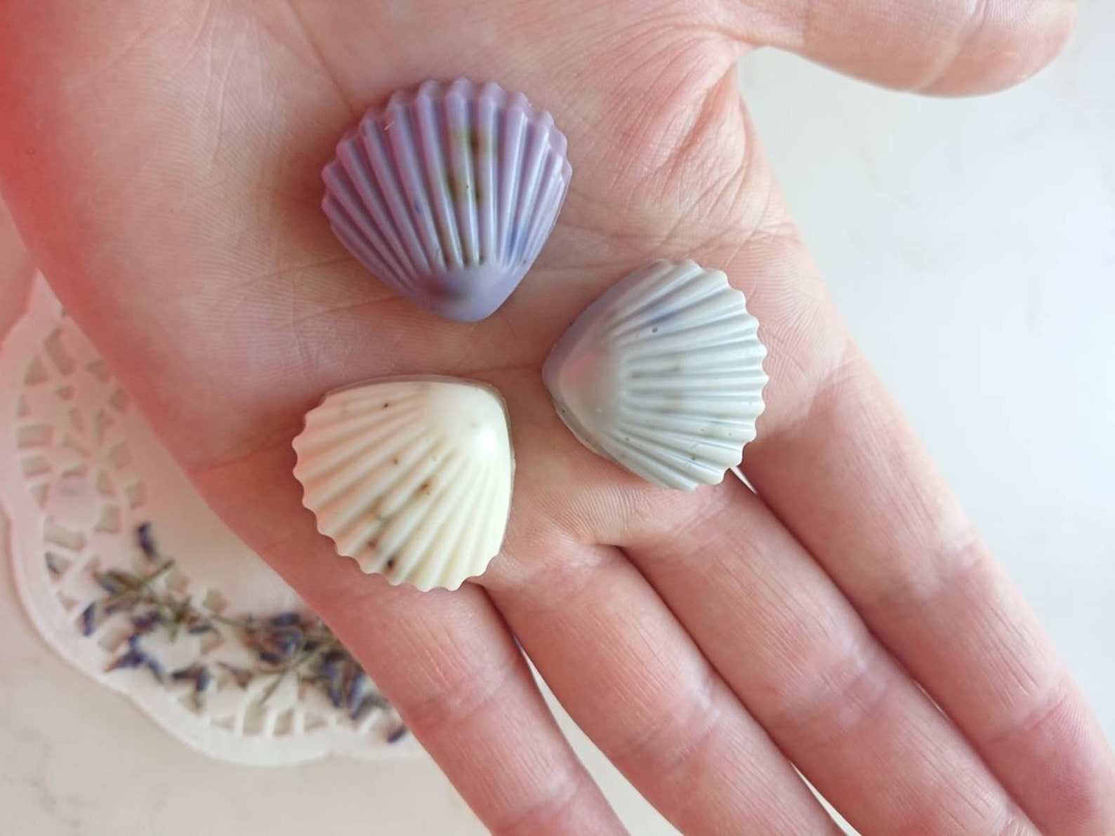 30pcs/10 Sets Seashell Mini Lavender Soaps Purple Beach | Etsy
