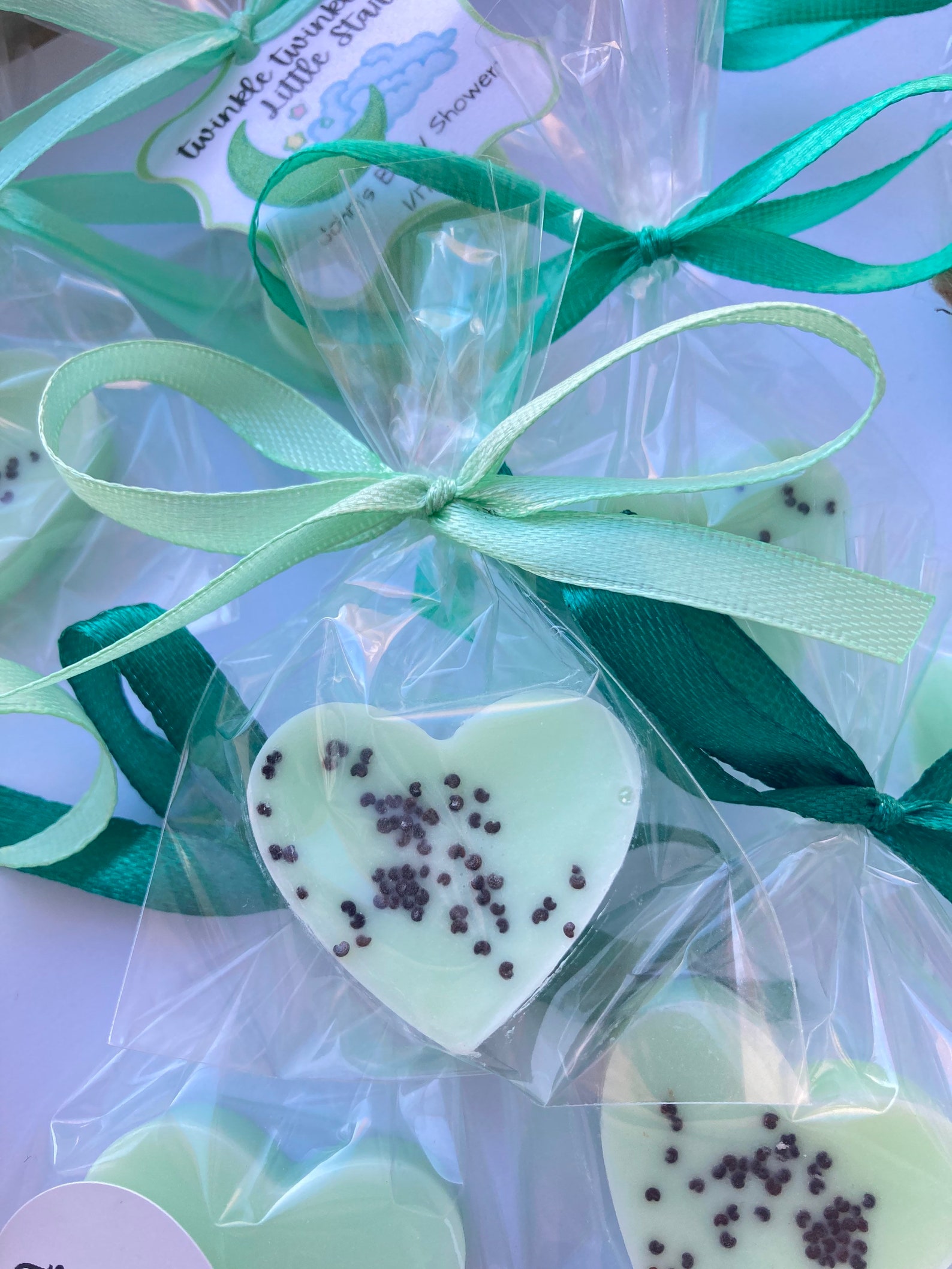 50pcs Mini Sage Green Soap Favors Light Green Heart Soap - Etsy