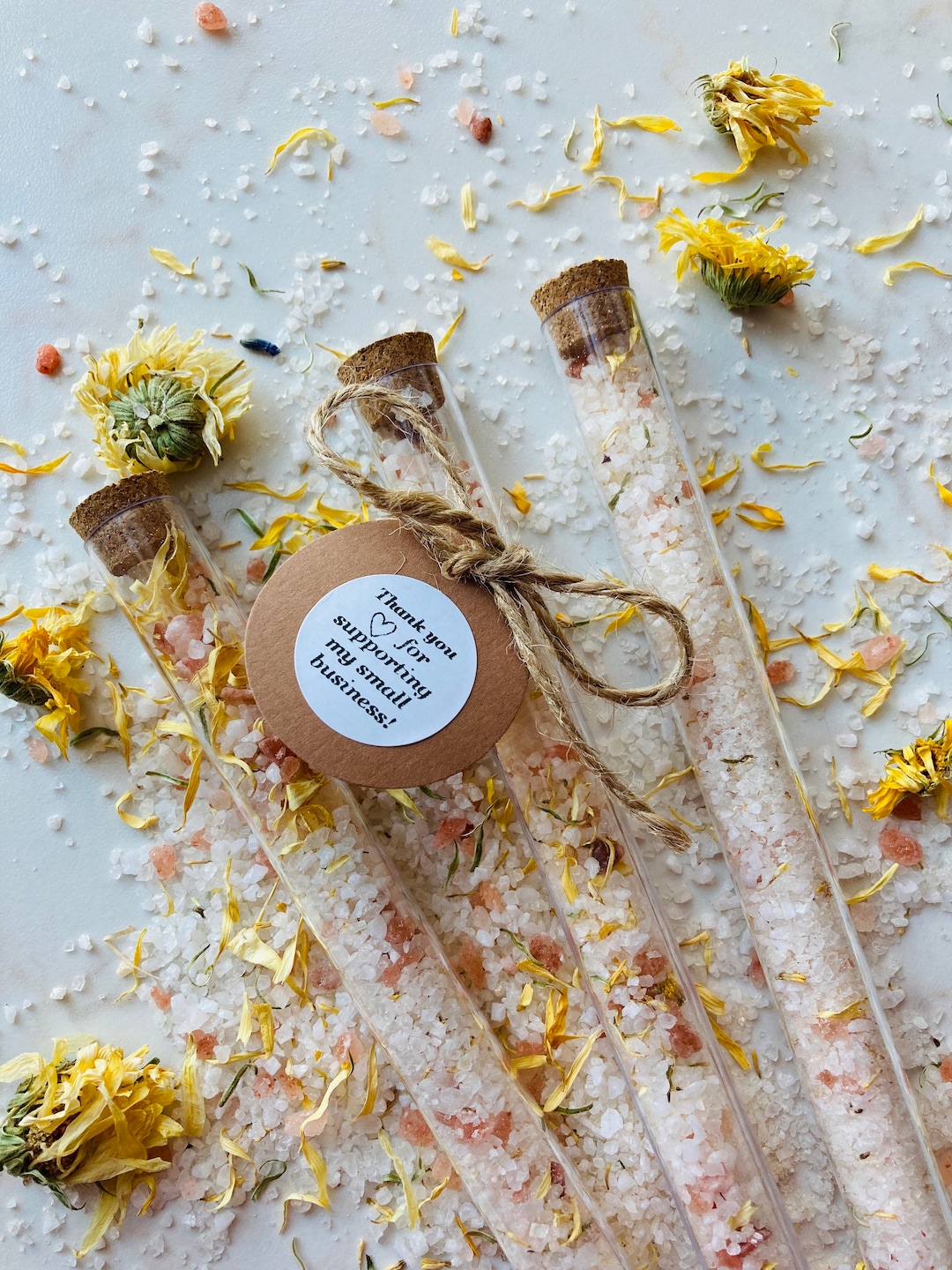 20pcs Bath Salt Test Tubes, Bath Soak Tea Favors, Calendula Guest ...