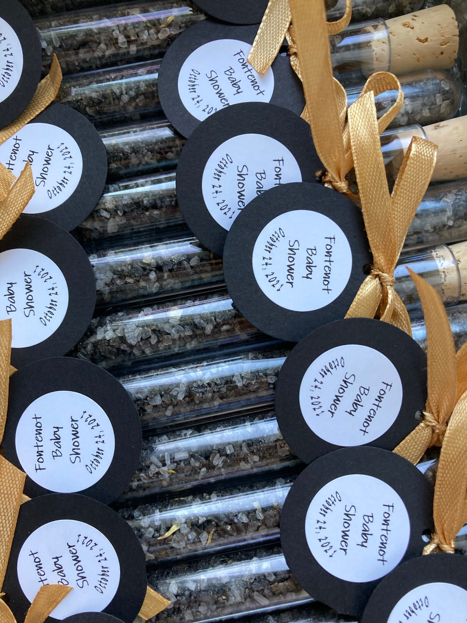 5pcs Black Salt Test Tubes Bridal Shower Gift Box Ideas Bath - Etsy