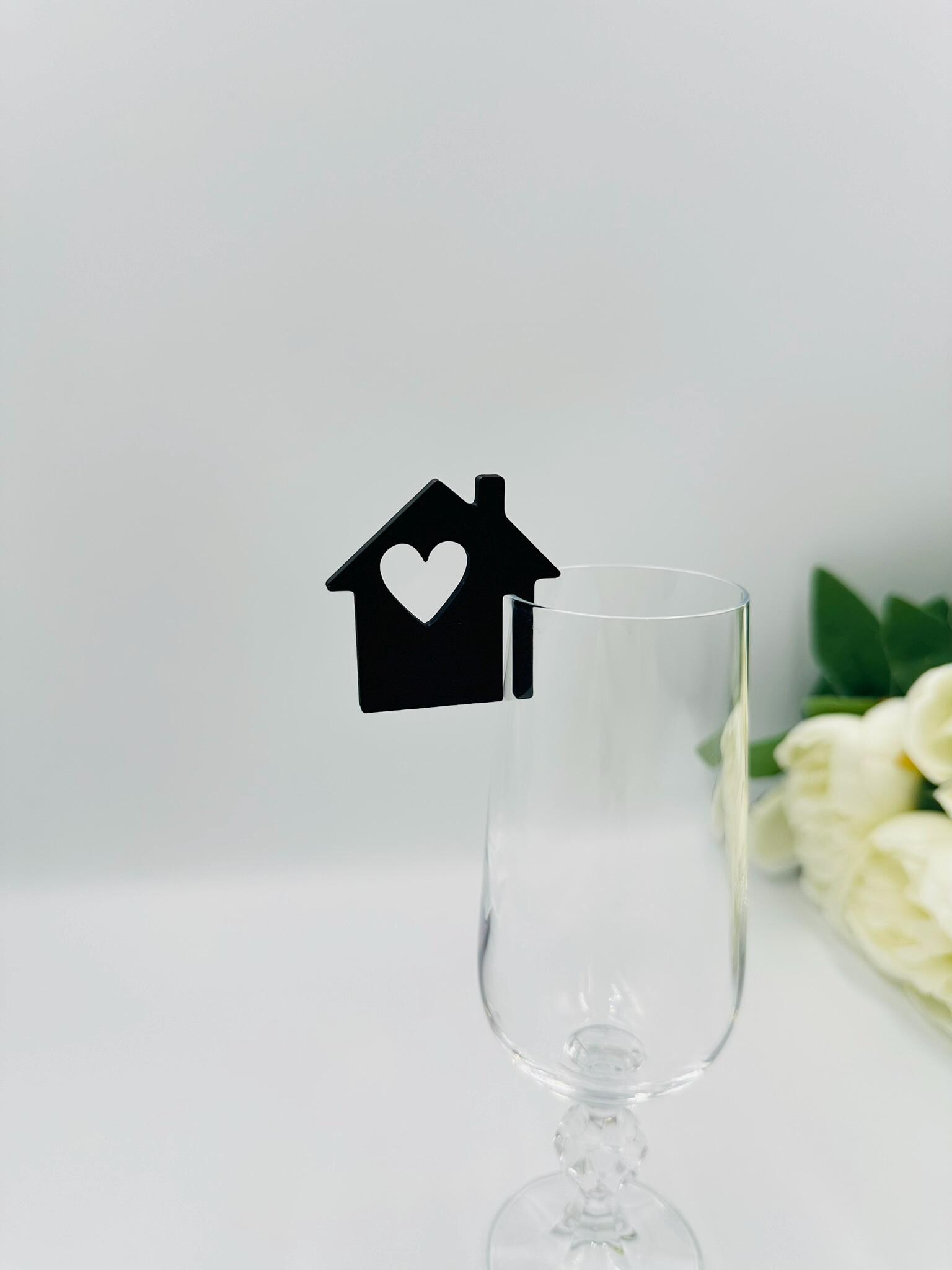 20pcs House Drink Markers Housewarming Party Decoration Home Shape ...