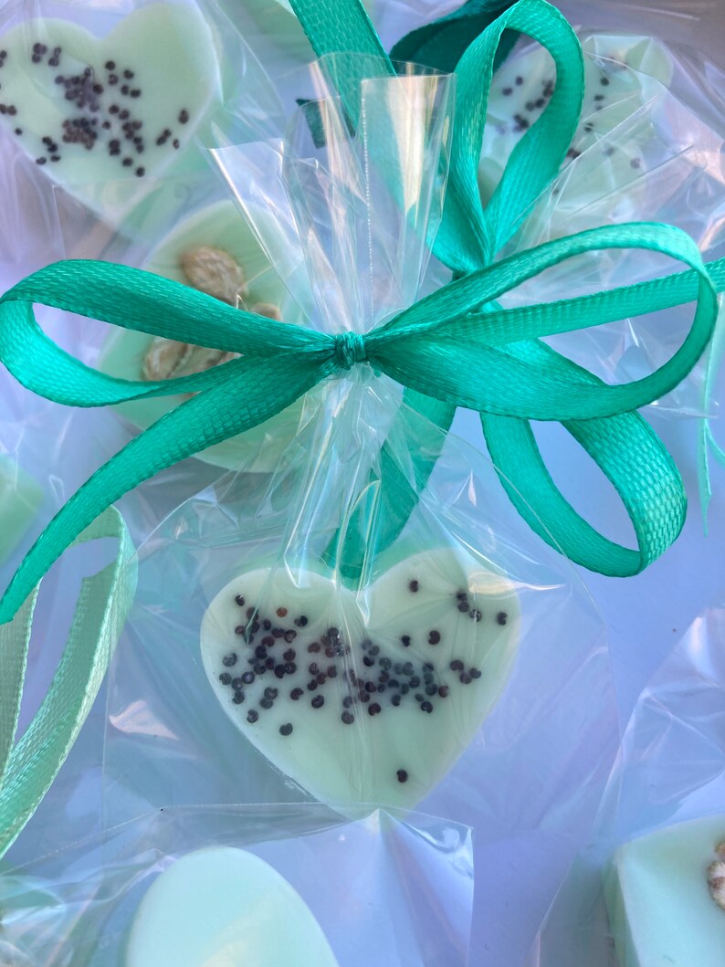 50pcs Mini Sage Green Soap Favors Light Green Heart Soap | Etsy