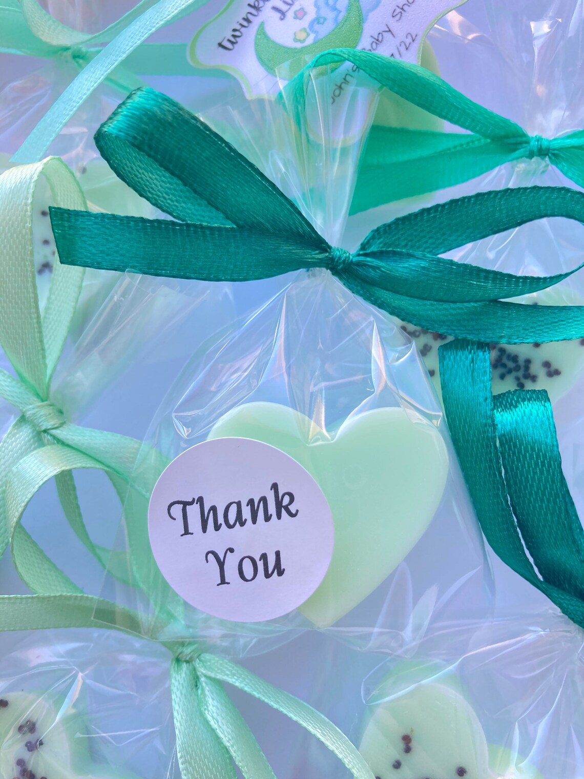 50pcs Mini Sage Green Soap Favors Light Green Heart Soap | Etsy