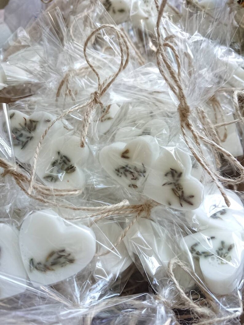 250 mini lavender fragrance soap White heart soap | Etsy