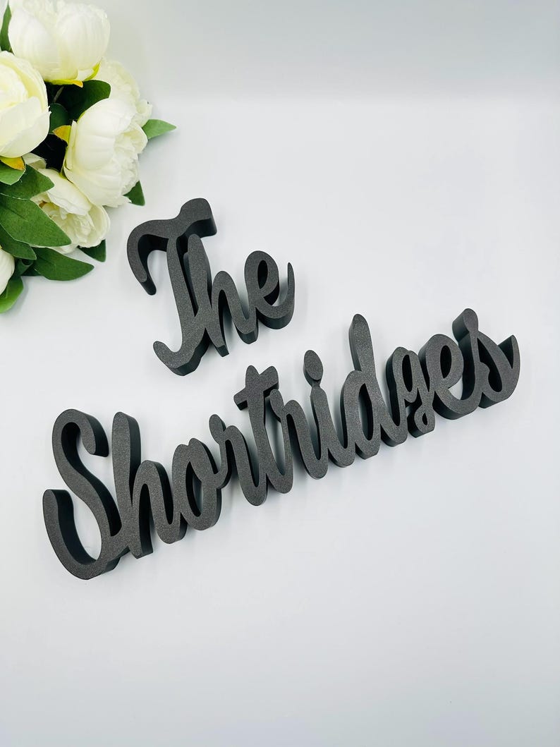 Last Name Sign Sweetheart Table Sign Wedding Gift for Newlyweds Surname ...
