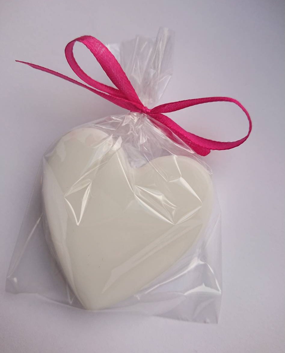 60pcs big heart shape soap favors White heart wedding guest | Etsy