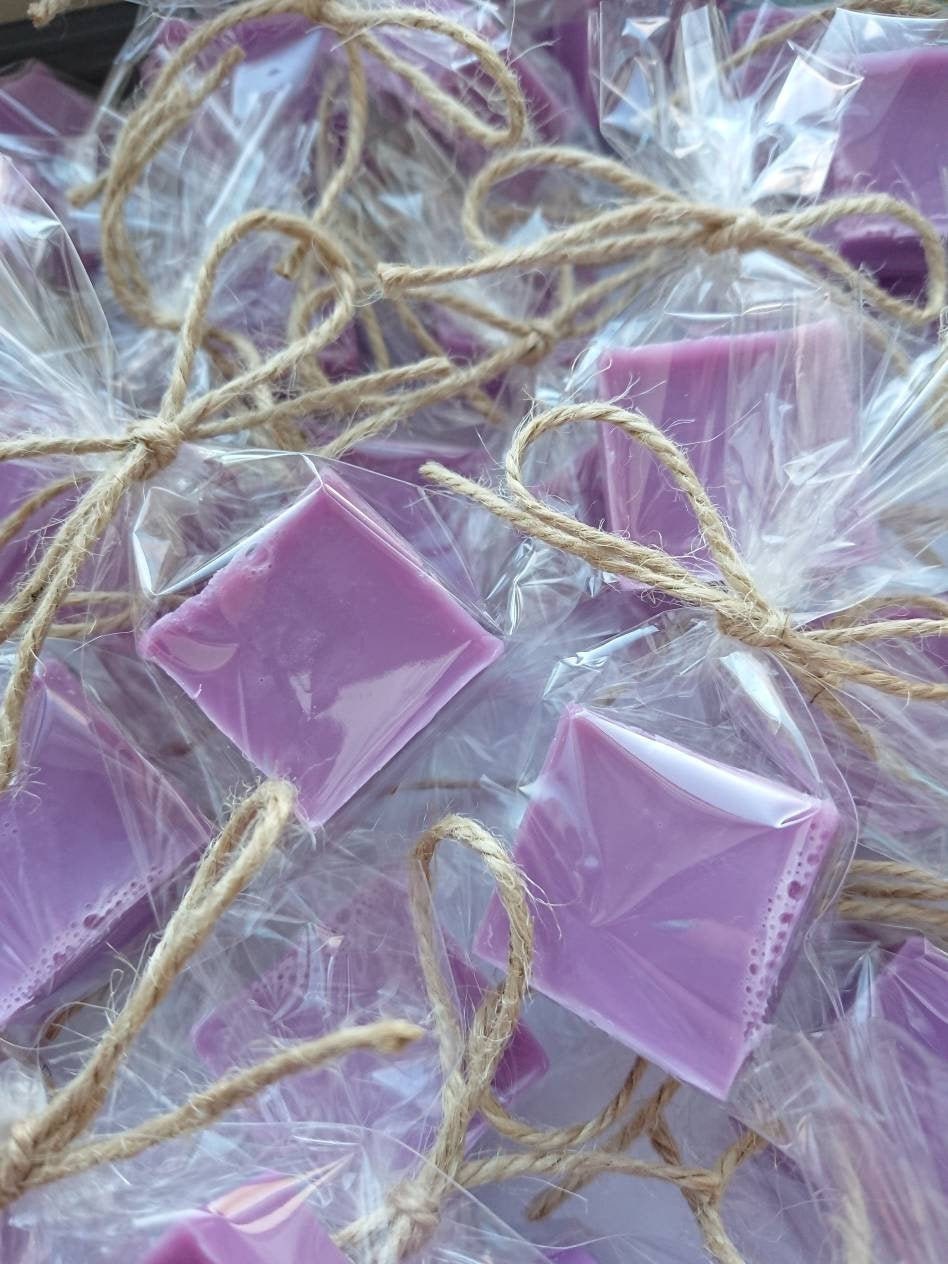 30pcs Lilac Soaps, Violet Mini Square Shape Soaps, Lavender Fragrance ...