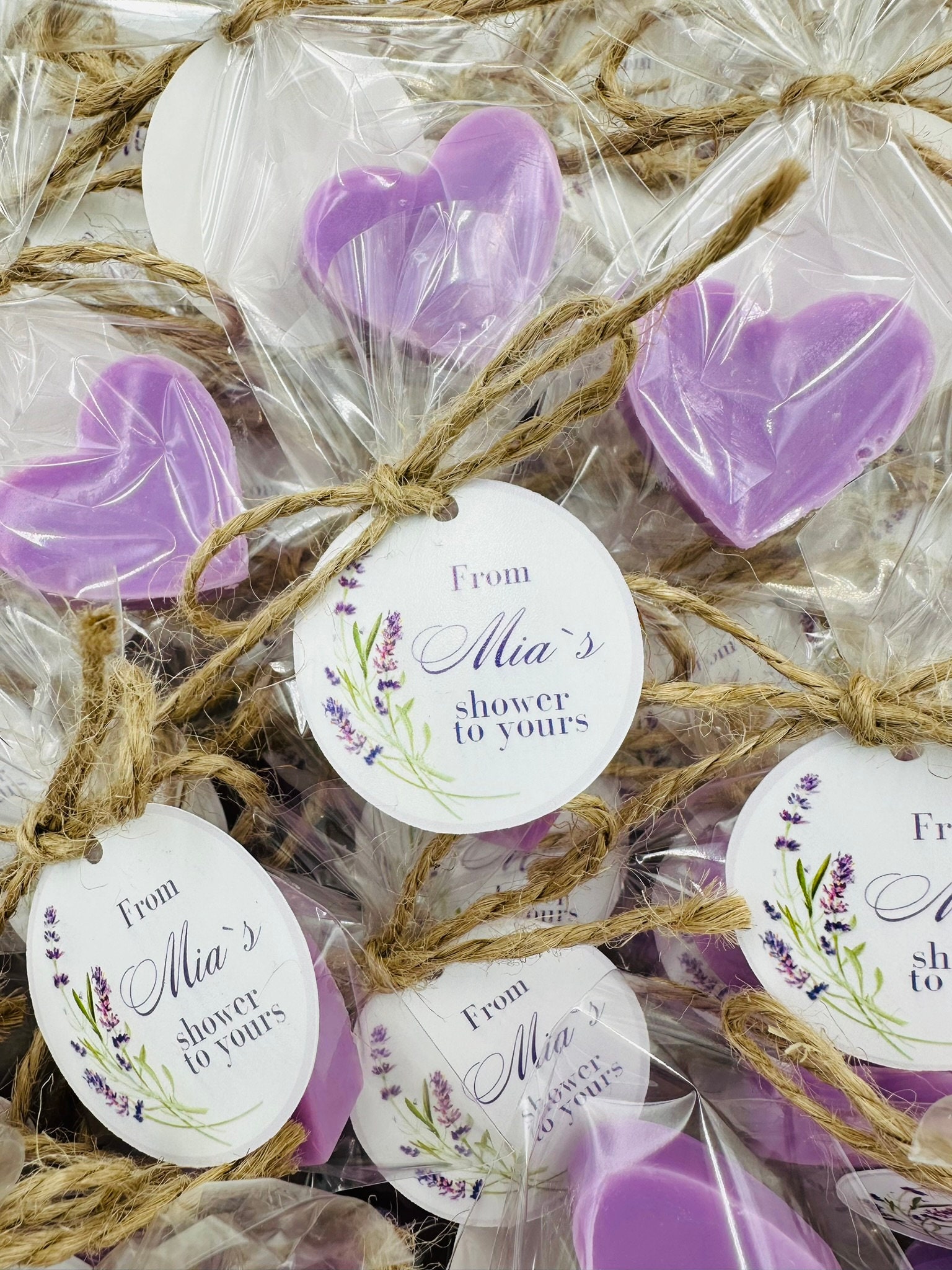 50pcs Lilac Lavender Wedding Favors, Small Lavender Soap, Bathroom ...